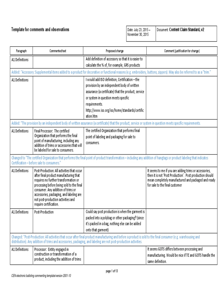 CCS Feedback Summary | PDF | Packaging And Labeling | Prices