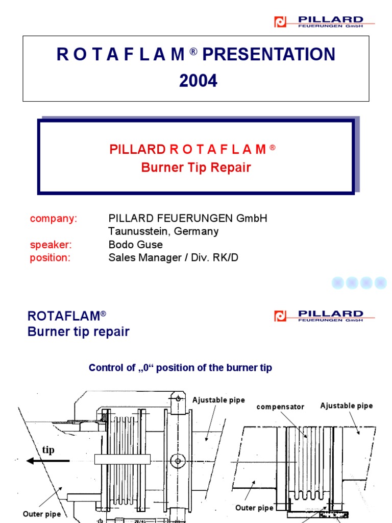 Rotaflam Presentation 2004: Pillard Burner Tip Repair | PDF