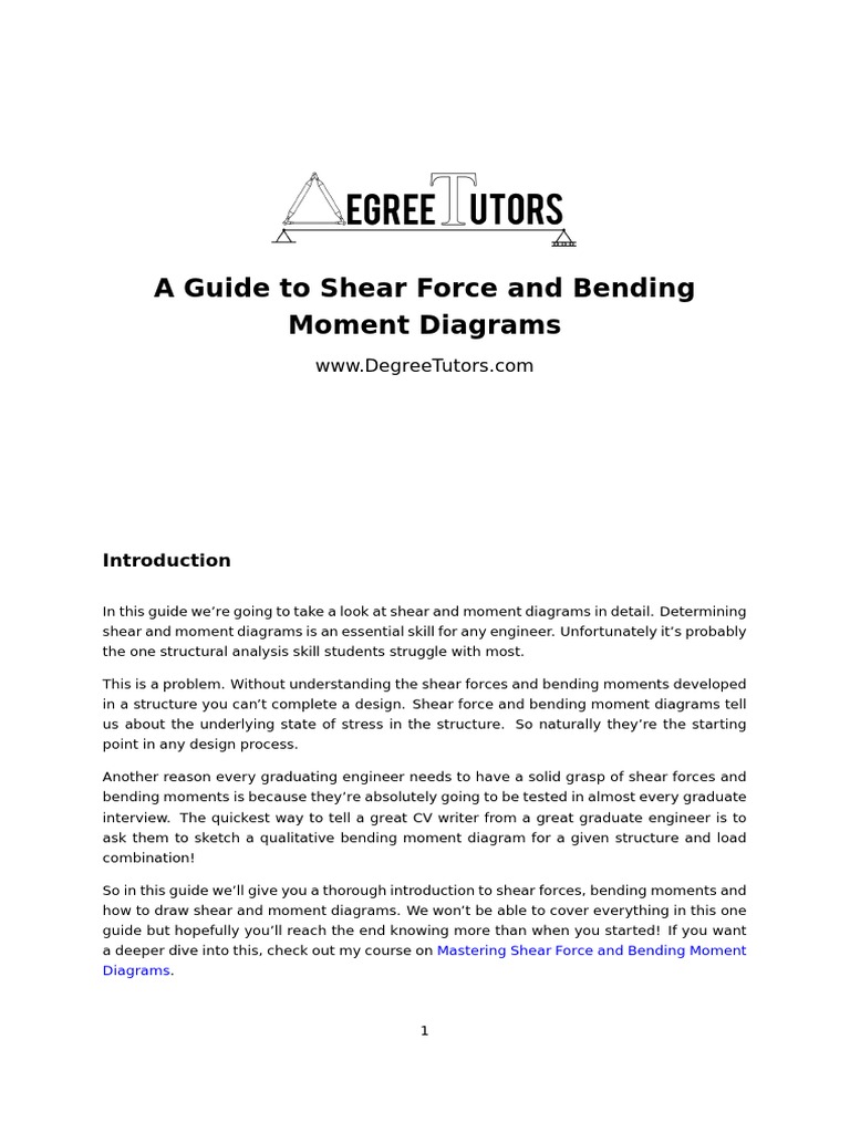 Shear and Bending Moment Diagrams Guide | PDF | Bending | Beam (Structure)