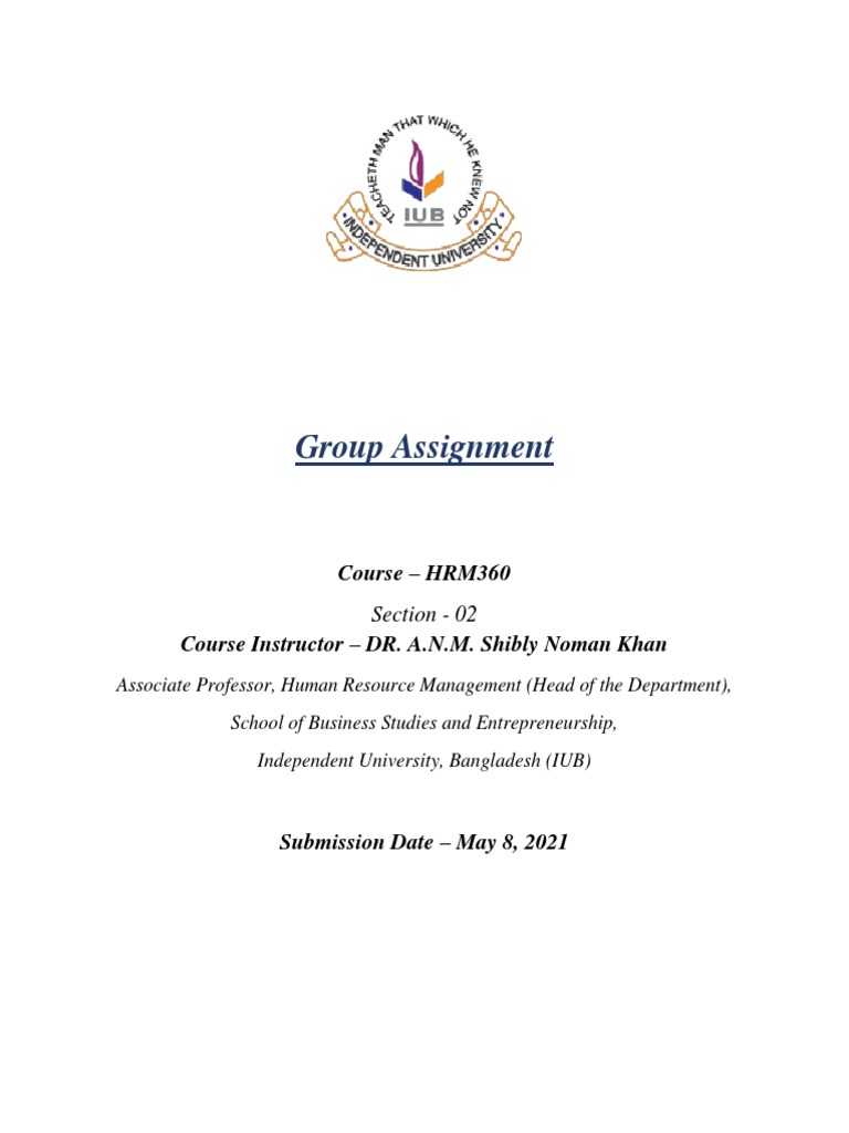 HRM360 - Group Assignment | PDF | Spinning (Textiles) | Employment