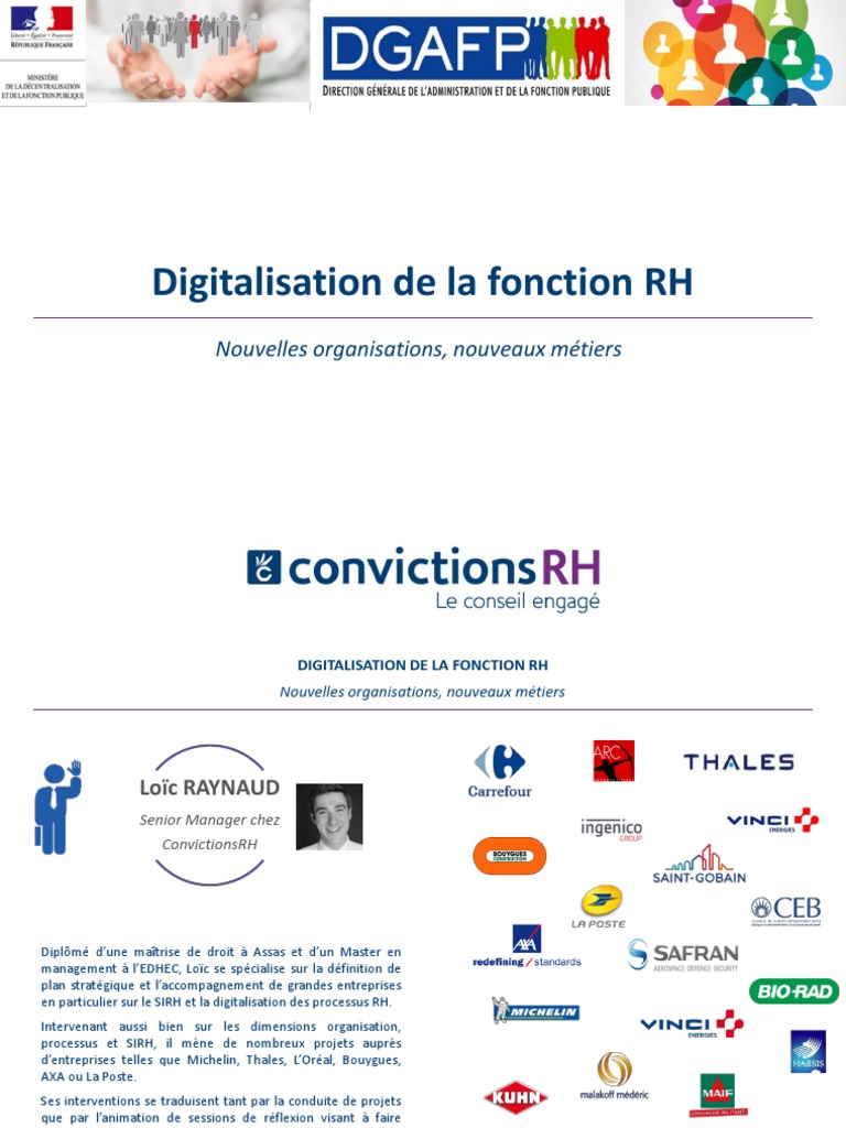 Atelier Digitalisation de La Fonction RH | PDF | Gestion des ressources ...