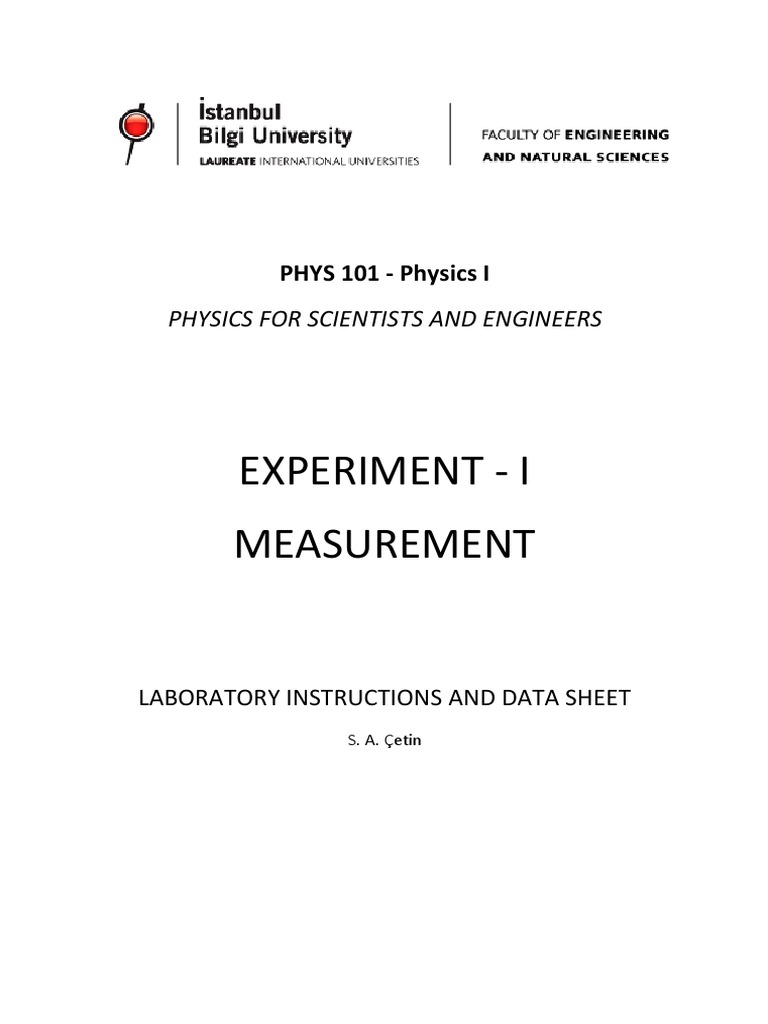 Experiment - I Measurement: Physics For Scientists and Engineers | PDF ...