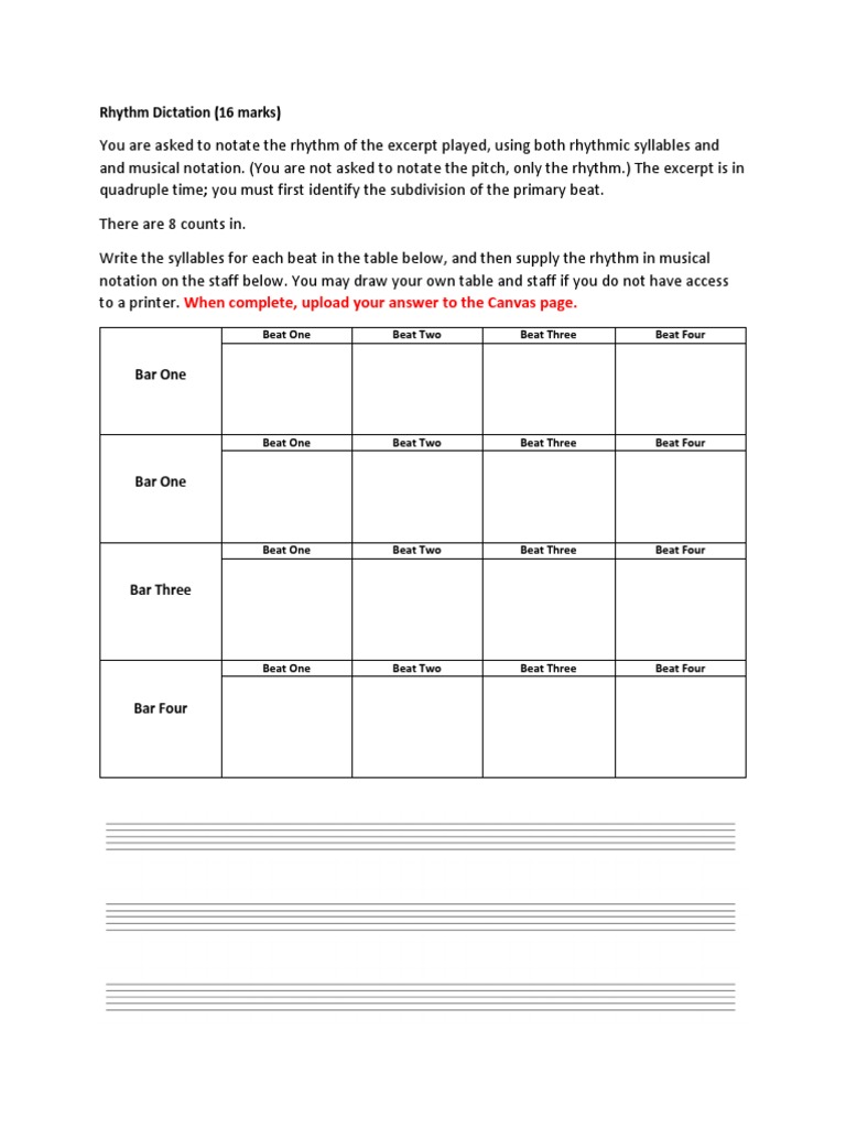 Rhythm Dictation Pdf : Melodic and Rhythmic Dictation (includes audio ...