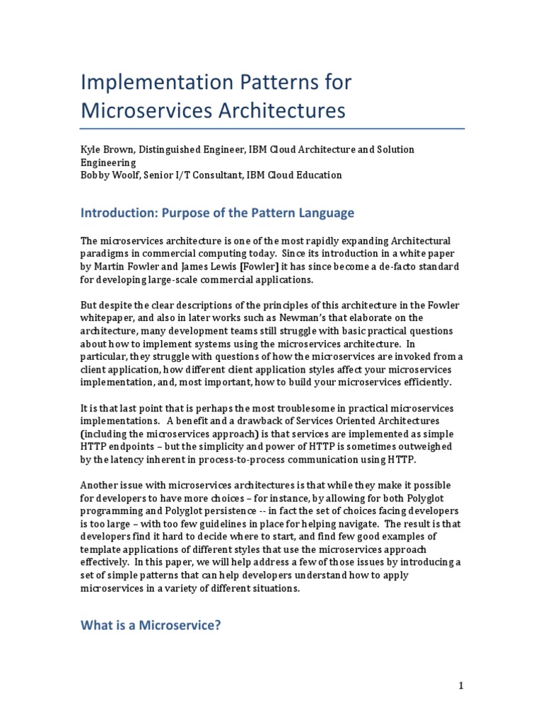 Implementation Patterns For Microservices Architectures - V1.4 | PDF | Mobile App | Cache ...