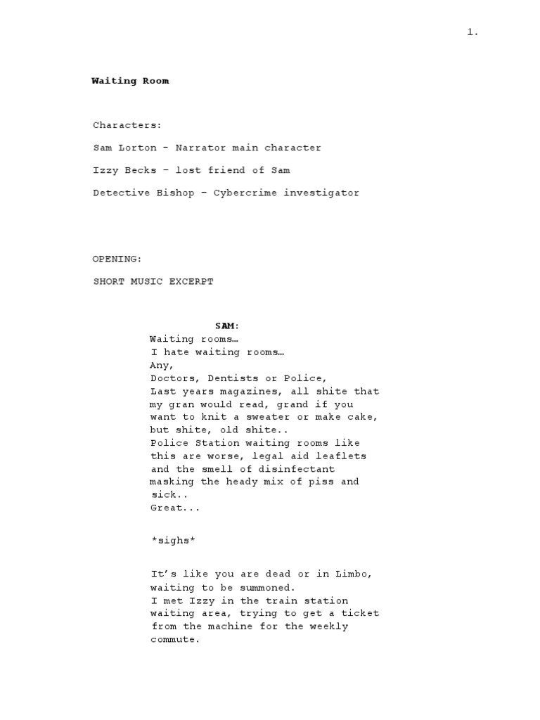 Waiting Room Final Script - Edit | PDF