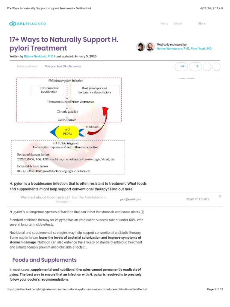 17+ Ways To Naturally Support H. Pylori Treatment - SelfHacked | PDF ...