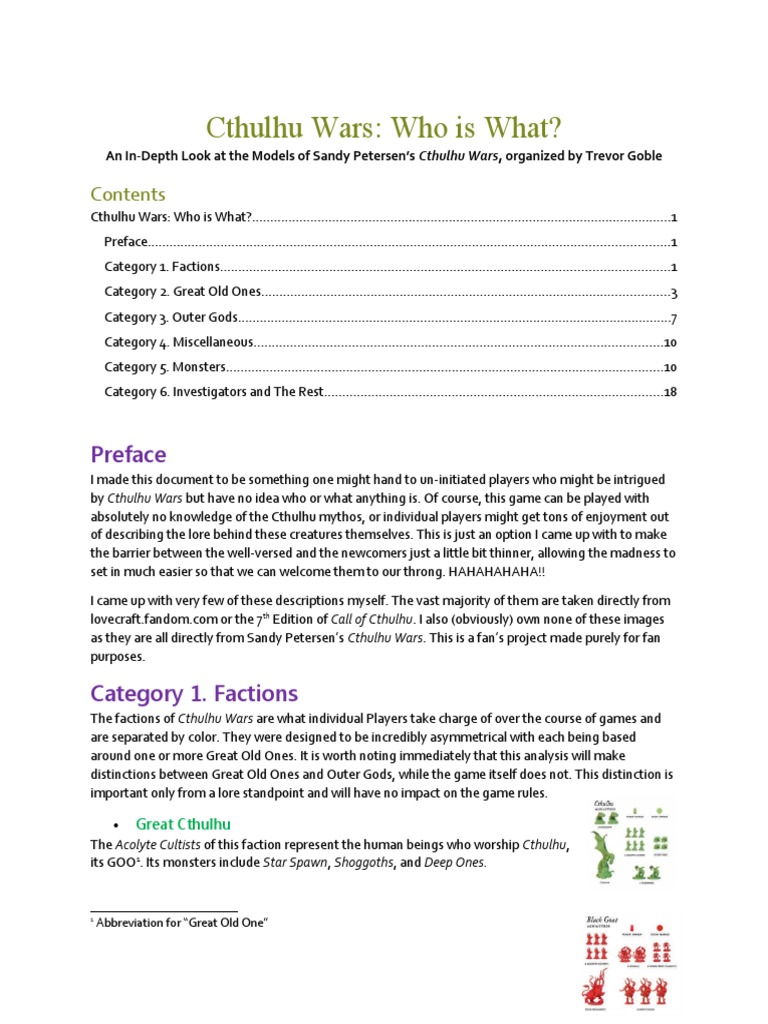 Cthulhu Wars Lore - Docx Versión 1 | PDF | Cthulhu Mythos | H. P. Lovecraft