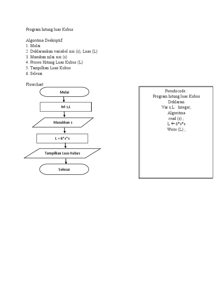 Program Hitung Luas Kubus | PDF