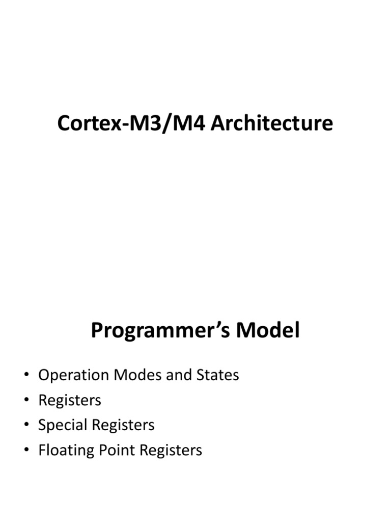 Cortex-M3/M4 Architecture | PDF | Arm Architecture | Subroutine