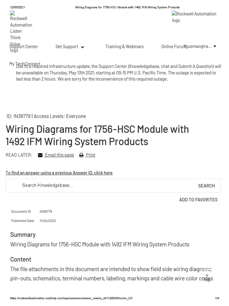 Wiring Diagrams For 1756-HSC Module With 1492 IFM Wiring System ...