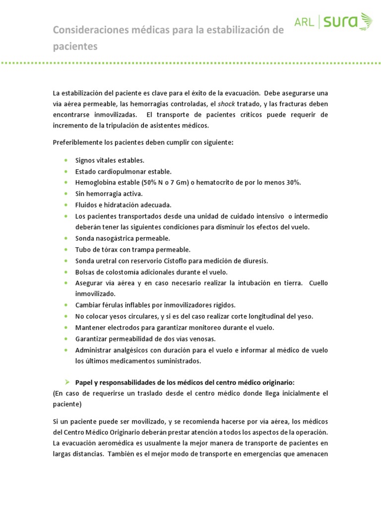 Estabilizacion Pacientes | PDF | Hospital | Enfermedades y trastornos
