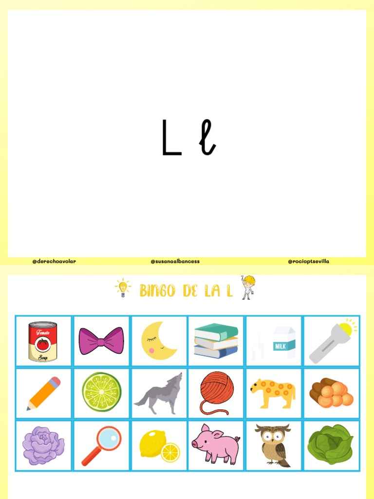 El Mundo de Las Letras Letra L | PDF