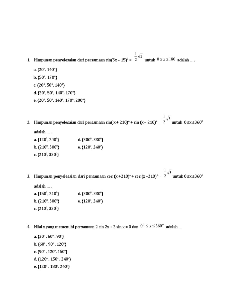 Soal MTK Peminatan XI MIPA 26 | PDF | Metode & Bahan Ajar
