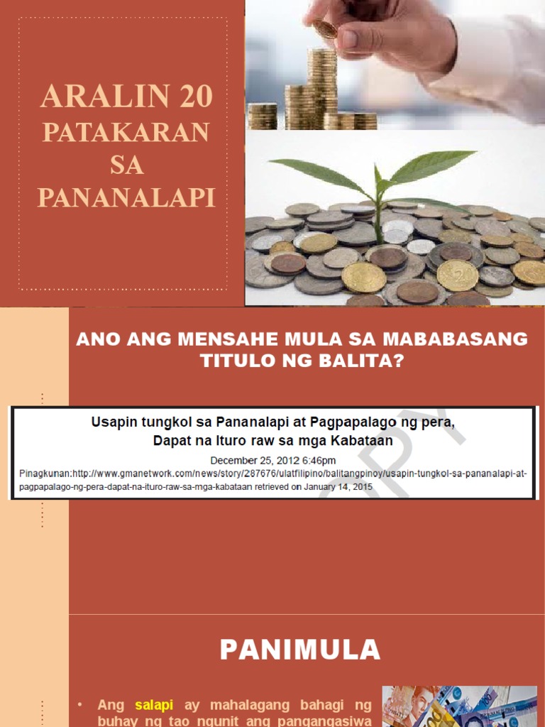 Patakaran Sa Pananalapi | PDF