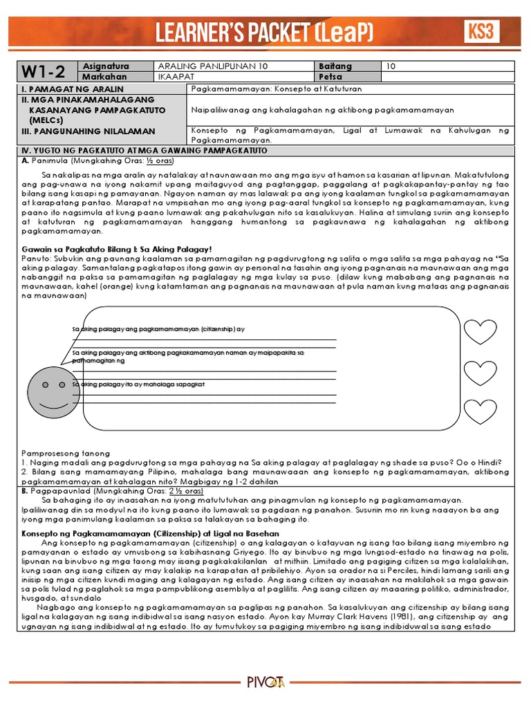 Q4 AP10 Week 1 2 | PDF