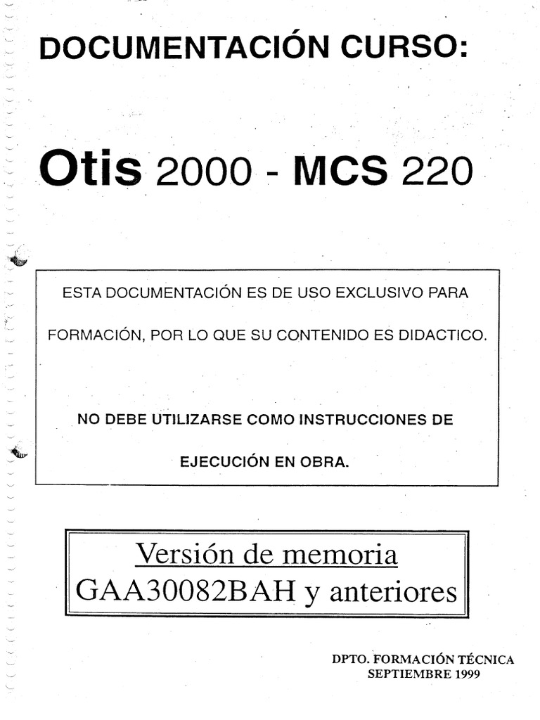 Otis 2000 - MCS 220 | PDF