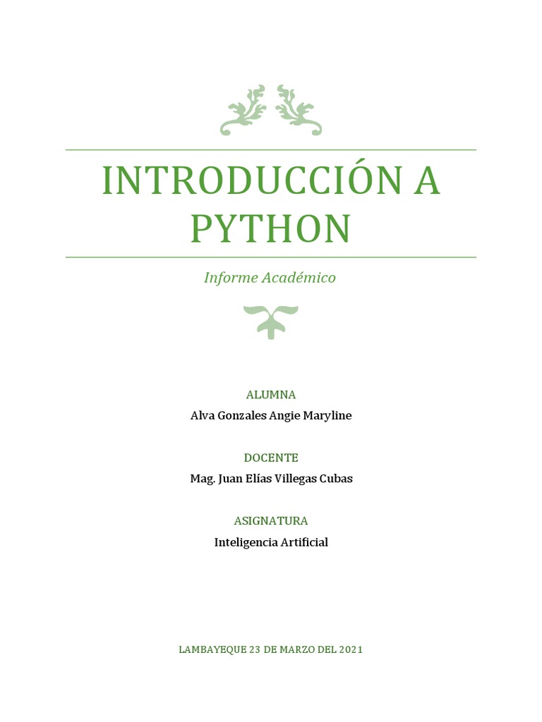 Python Informe Académico | PDF | Estructura de datos de matriz ...