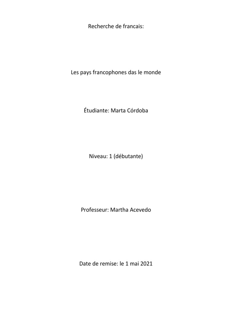 Países Francófonos y su Historia | PDF | Imperio colonial francés ...
