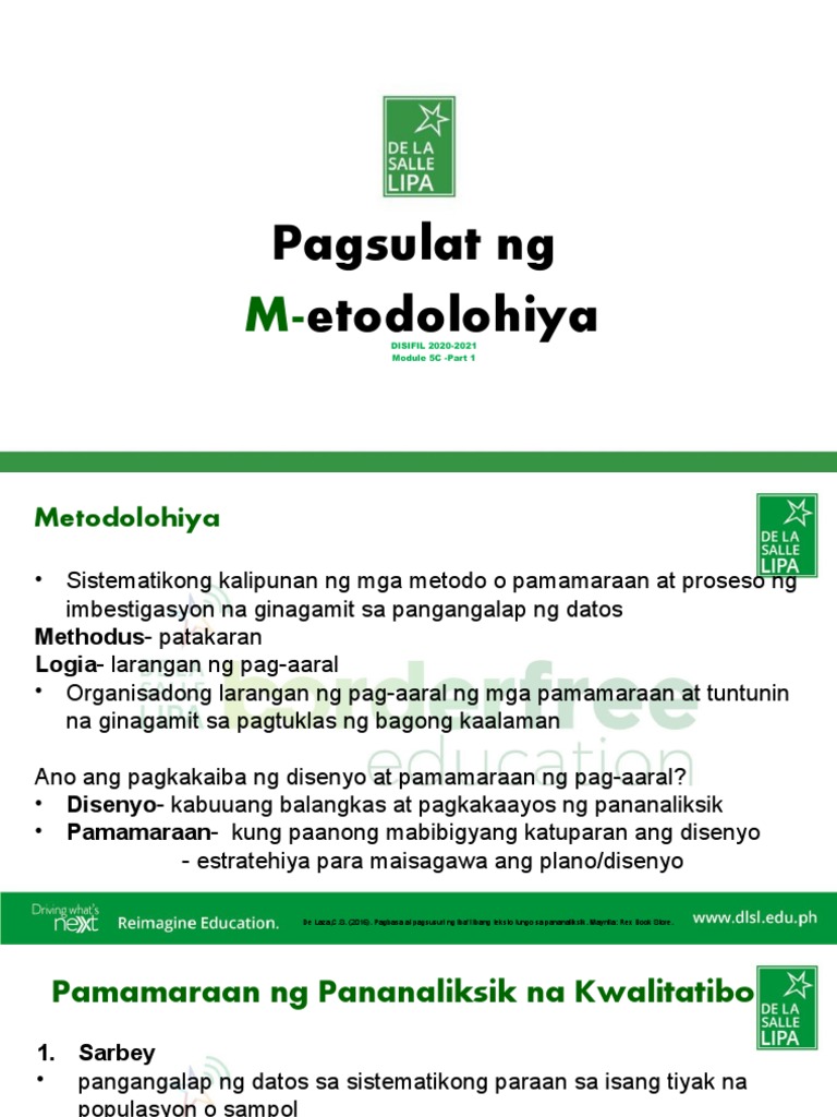 Module 5C - Metodolohiya NG Pag-Aaral (Part1) | PDF