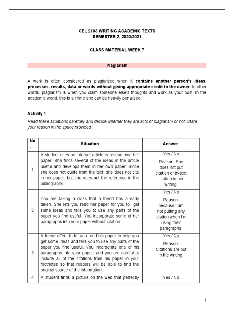 CEL2103 CLASS MATERIAL WEEK 7 - SUPPORTING DETAILS - Student | PDF ...