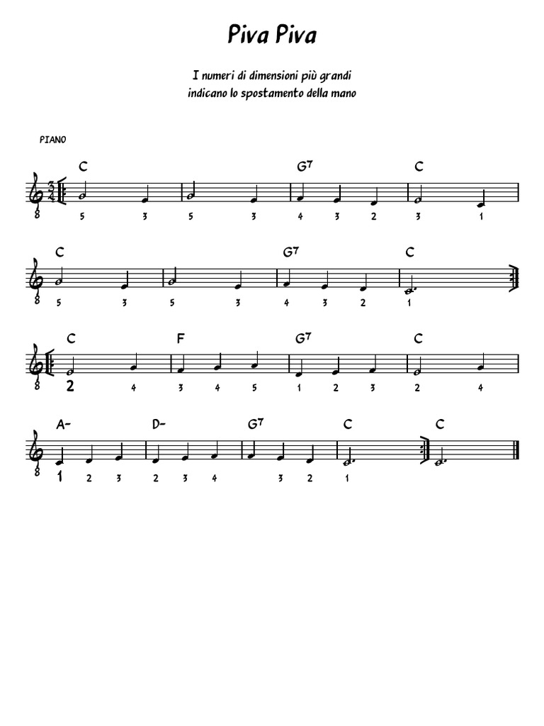 Piva Piva Piano | PDF