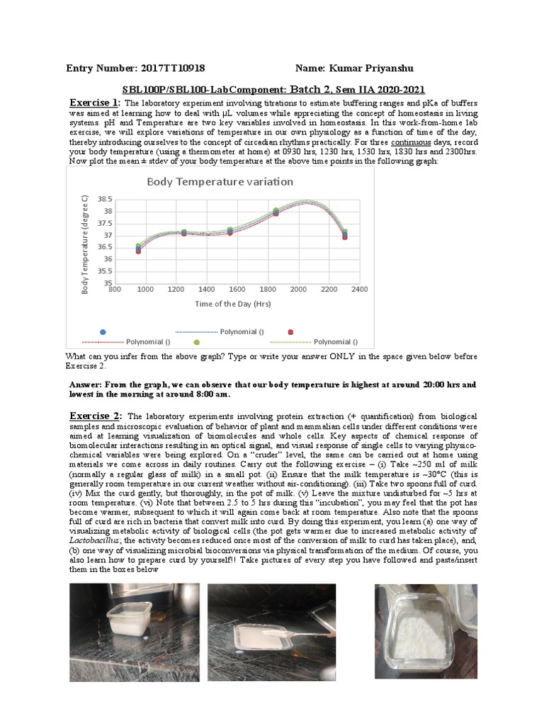 2017TT10918 BATCH2 Kumar Priyanshu SBL100 | PDF | Thermoregulation | Milk