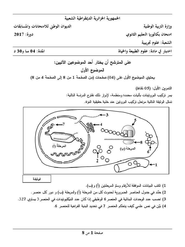 Sciences Se Bac2017 | PDF