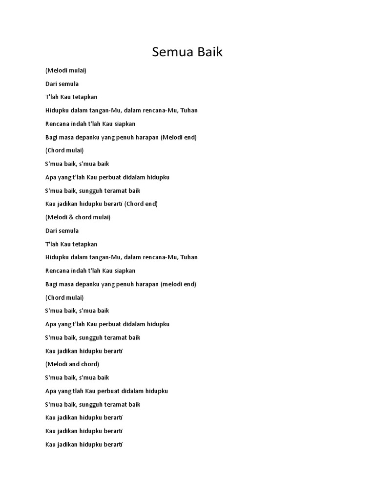 Semua Baik | PDF
