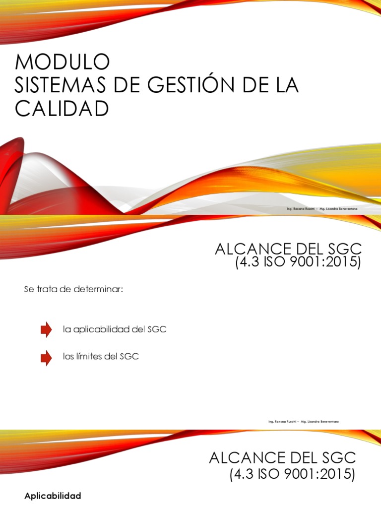 Alcance y Aplicabilidad del SGC ISO 9001 | PDF | Sistema de manejo de ...