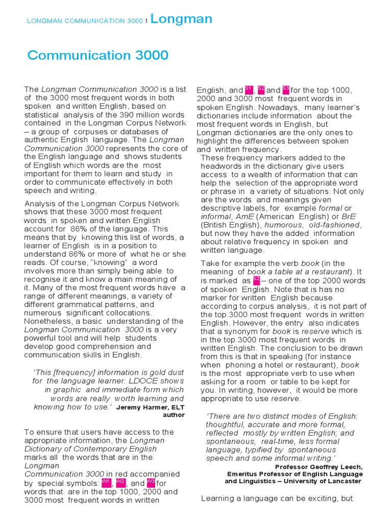 The 3000 Most Common Words in English | PDF | English Language | Word