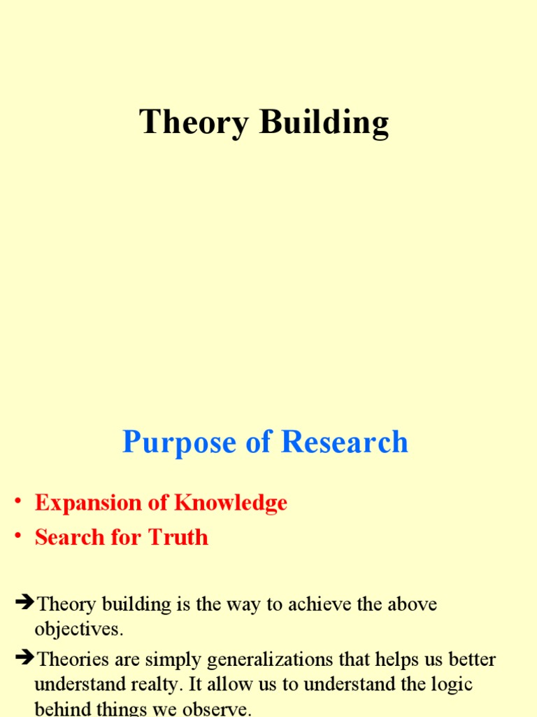 03 Theory Building | PDF | Theory | Scientific Method