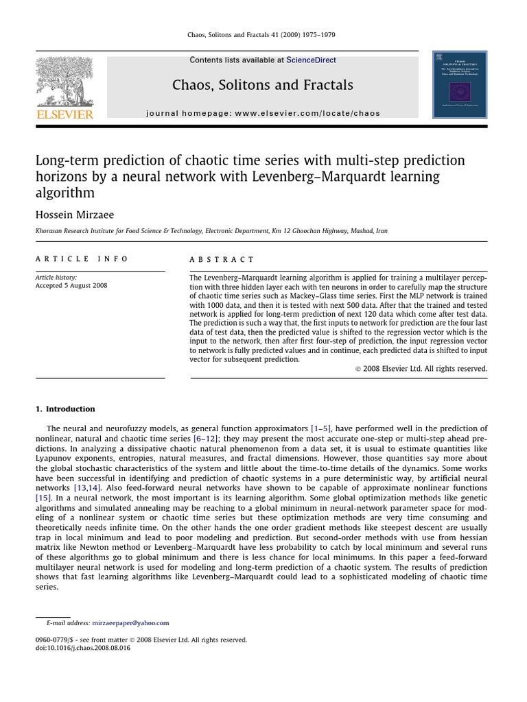 Long-Term Prediction of Chaotic Time Series With Multi-Step Prediction ...