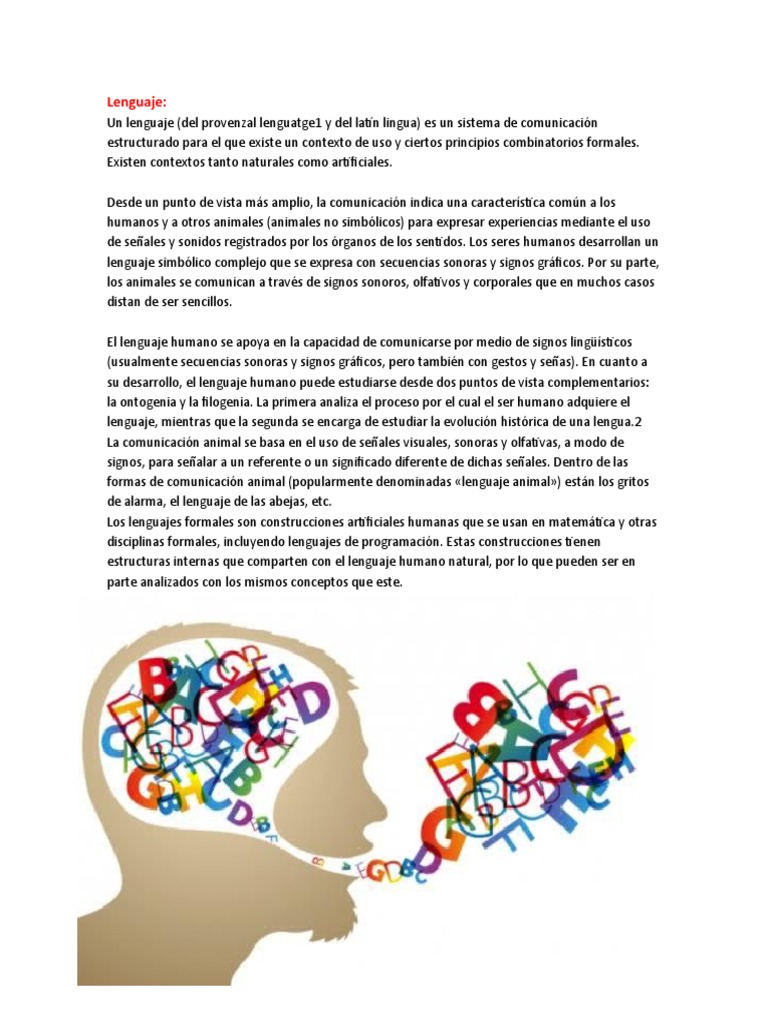 Lenguaje | PDF | Artes del Lenguaje y Comunicación