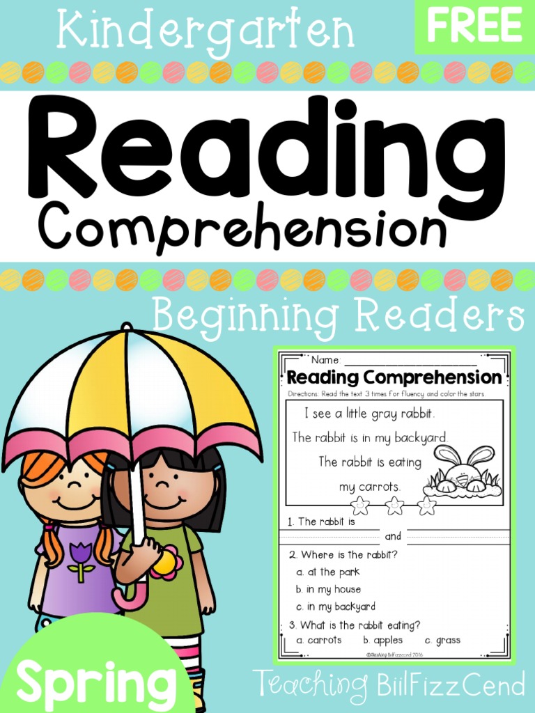 Free Kindergarten Reading Comprehension Spring Edition | PDF
