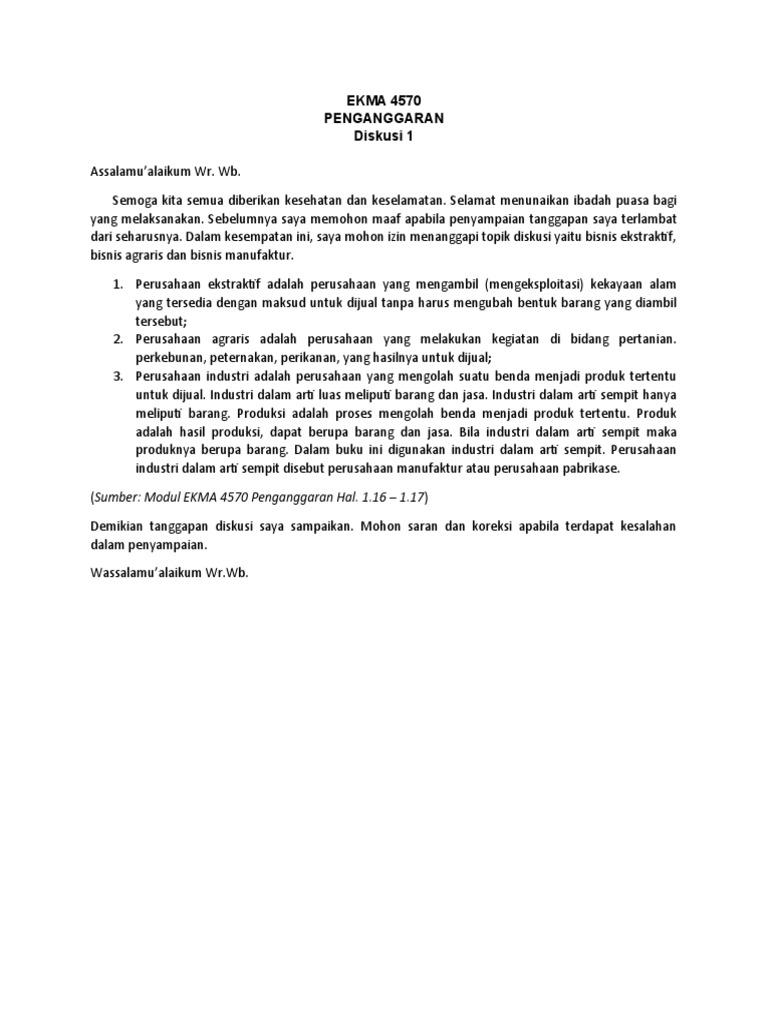 EKMA 4570 Penganggaran | PDF