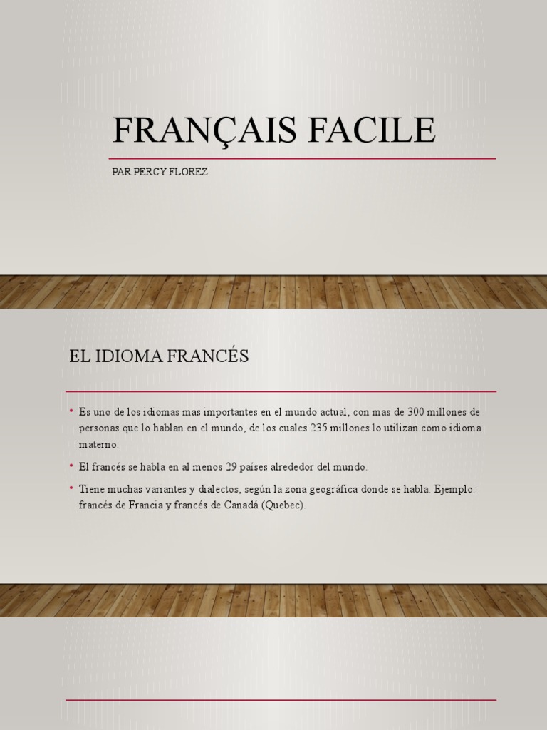 Français Facile | PDF | Paris | Nombre grammatical