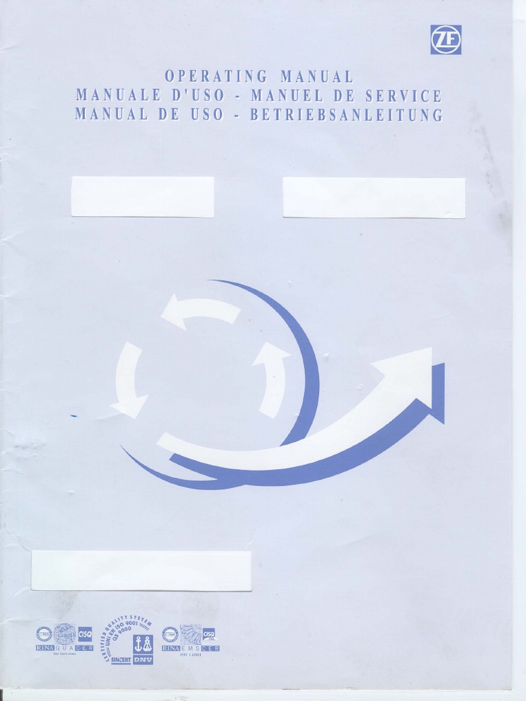 05-ZF Marine - 305 MG Operation Manual | PDF