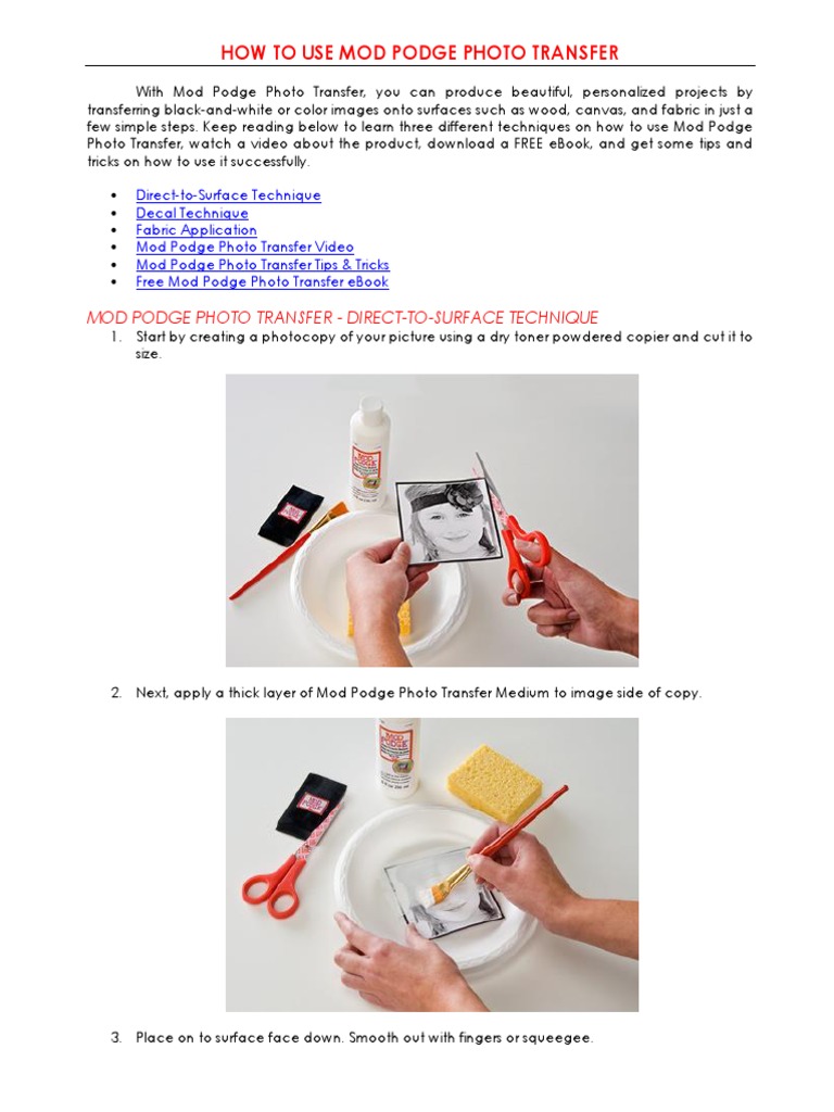 How To Use Mod Podge | PDF | Photocopier | Printing