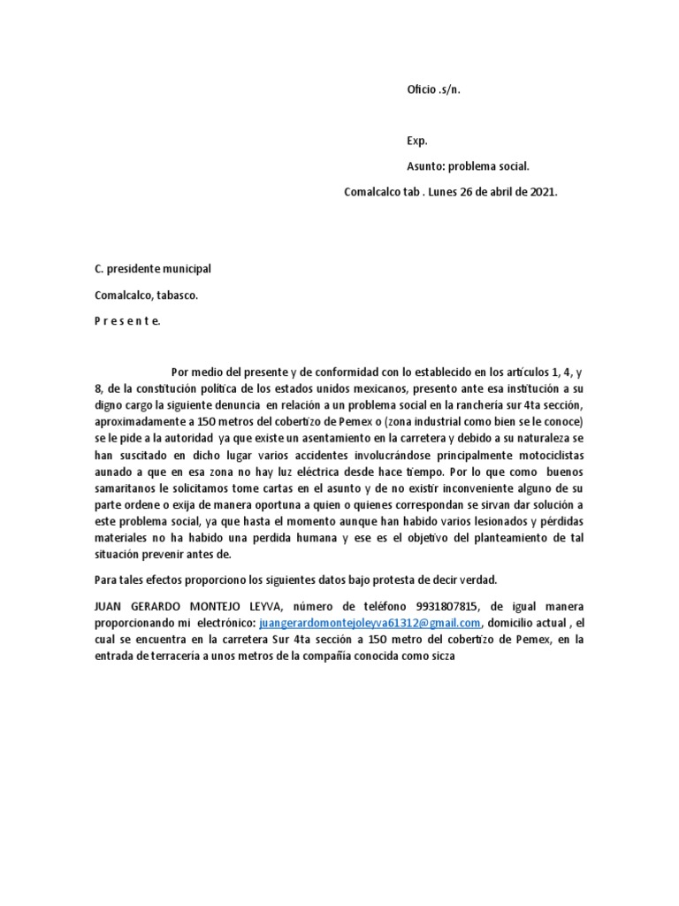 PROBLEMA SOCIAL (DER - MPAL) Juan Gerardo | PDF | Gobierno