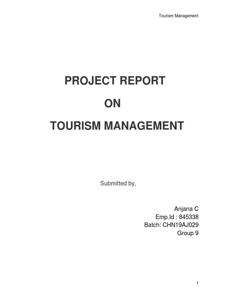 Tourism Management 1 Project Report On T | PDF | Eclipse (Software ...