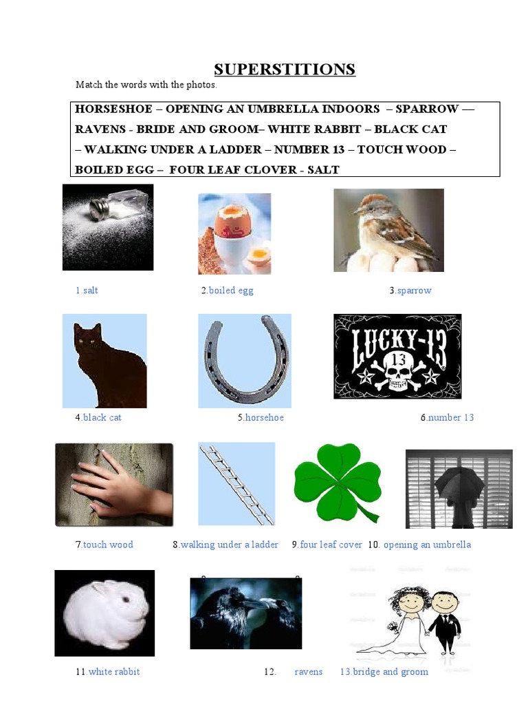 Superstitions First Conditional-1 | PDF