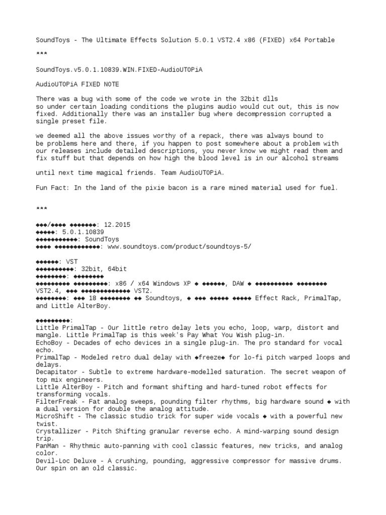 SoundToys v5 0 1 10839 WIN FIXED-AudioUTOPiA | PDF | Sound Recording ...