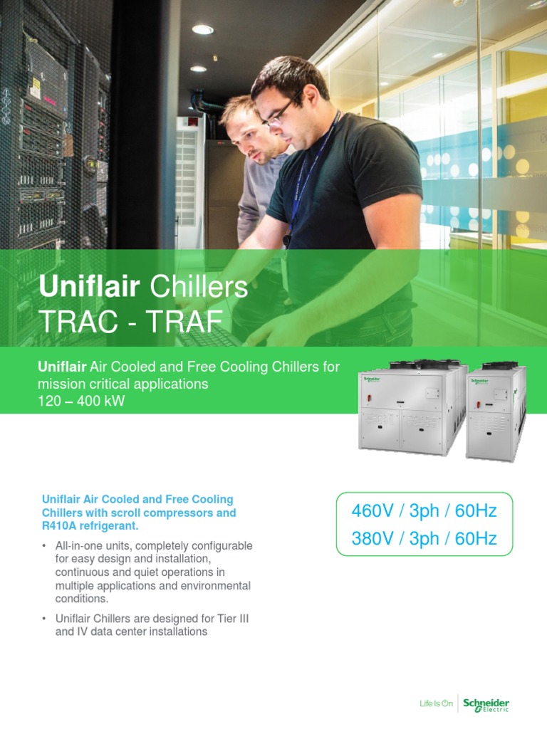 Brochure Uniflair Chiller TRA - 60Hz | PDF