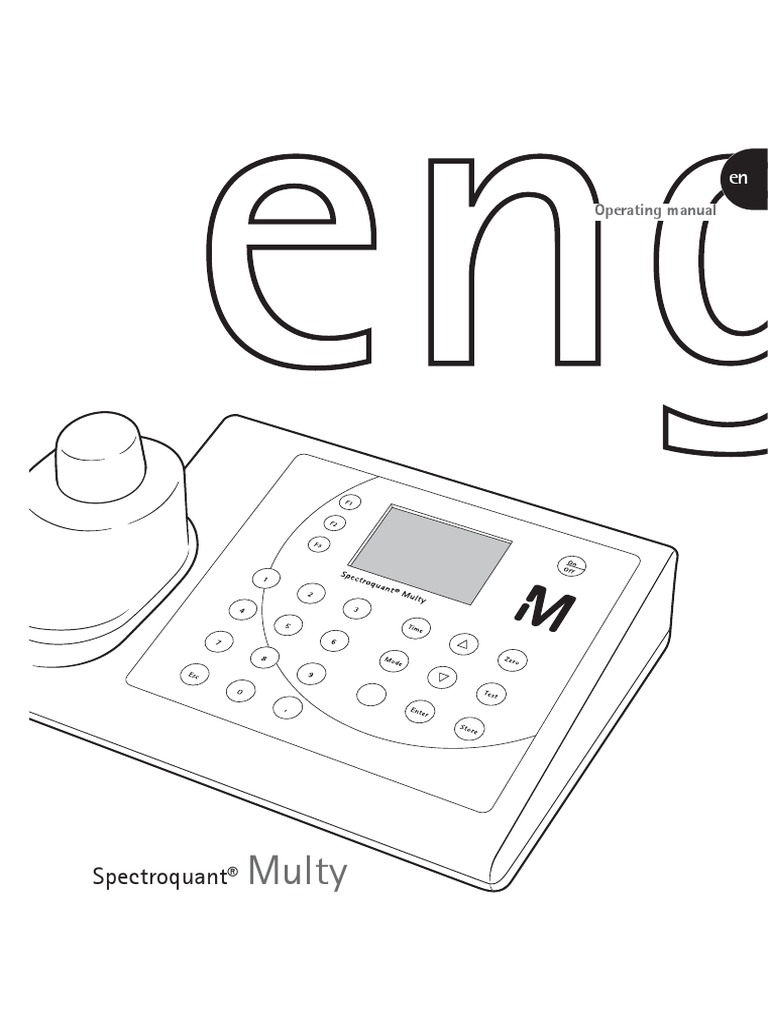 Spectroquant Multy Operating Manual - 2014 - 08 | PDF | Rechargeable ...