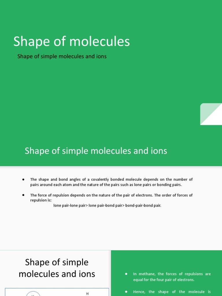 05 Shape of Molecules | PDF | Chemical Bond | Molecules