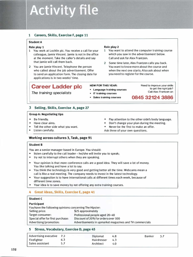 Market Leader Pre-Intermediate Answers | PDF | Sales | Advertising