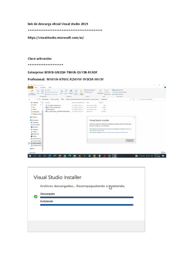 Instalacion Visual Studio 2019 | PDF