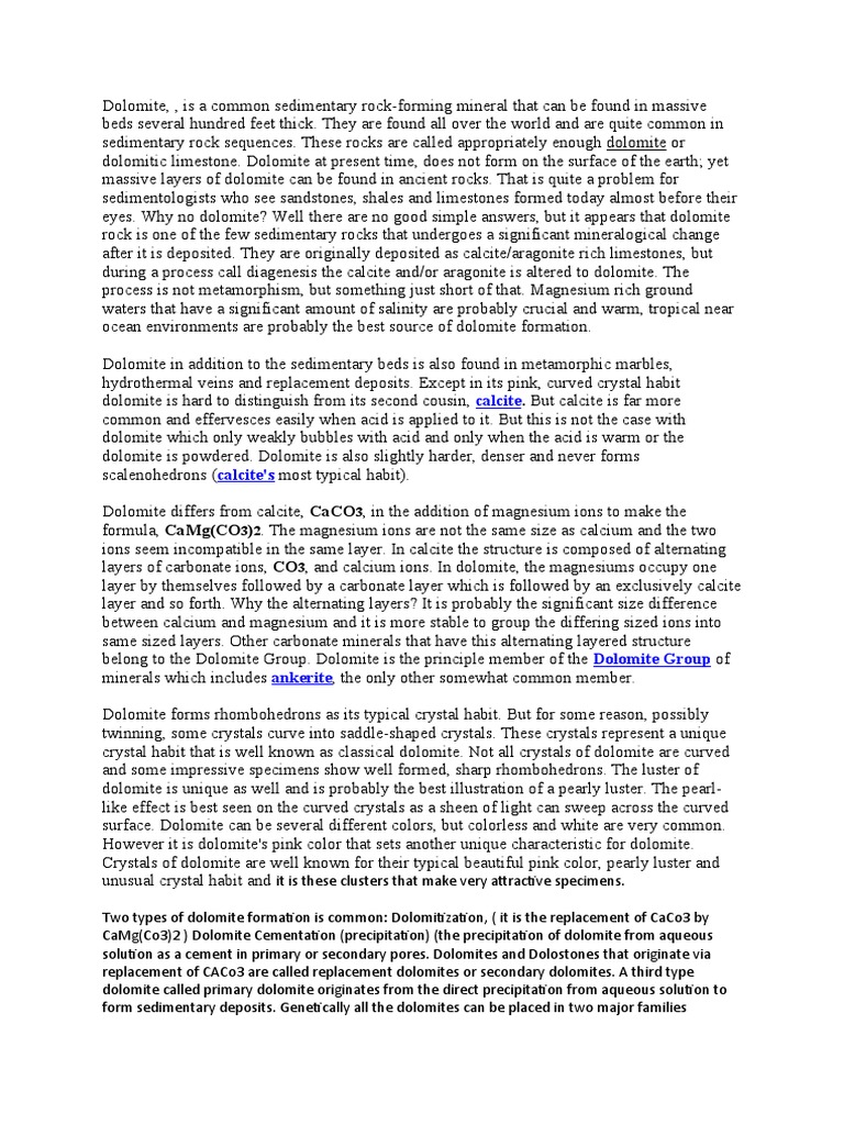 Calcite: - But Calcite Is Far More | PDF | Limestone | Calcite