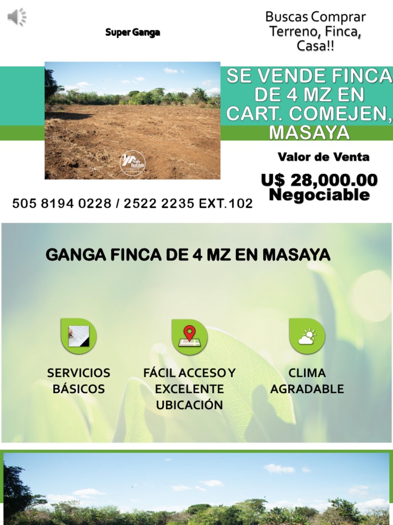 Fincas en Nicaragua - Ganga Finca Agricola en Remate en Masaya (CD ...