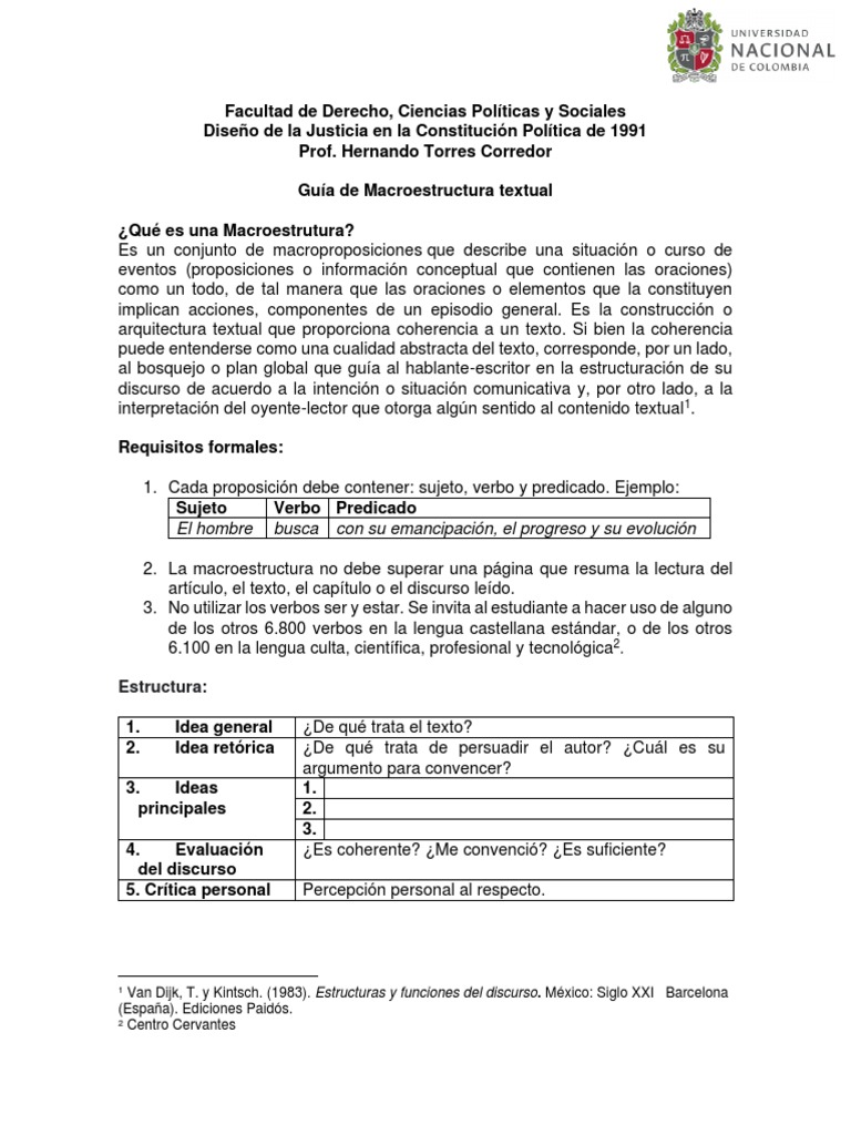 Guía de Macroestructura Textual | PDF